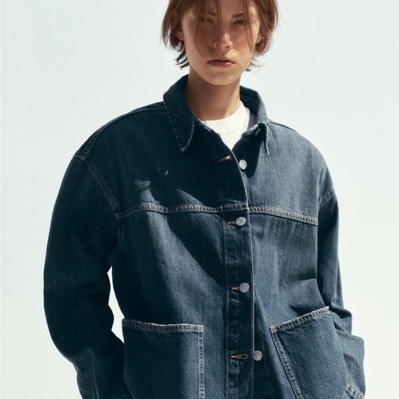 Zara | Jackets & Coats | Zara Xxl Oversized Denim Jacketovershirt ...